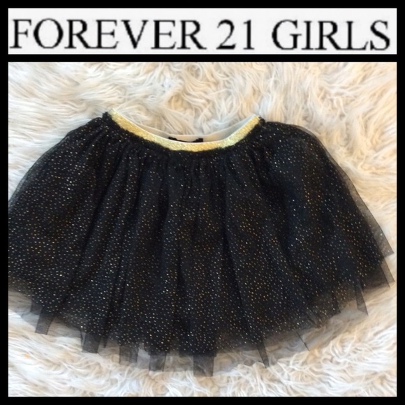Forever 21 | Bottoms | F2 Girls Metallic Gold Tulle Skirt | Poshmark